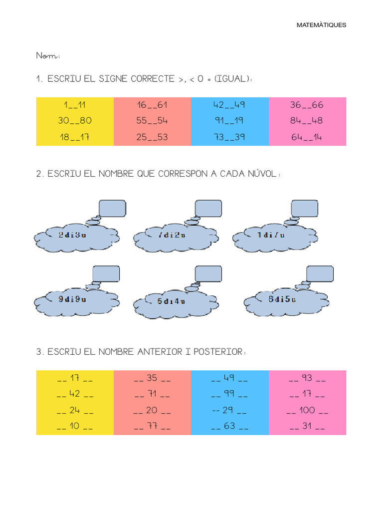 MATES 1o de Primaria | PDF