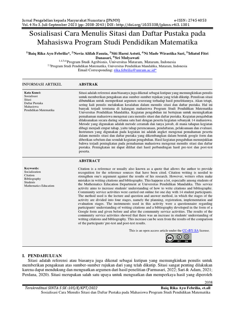 Panduan Sitasi untuk Mahasiswa | PDF | Karier & Perkembangan