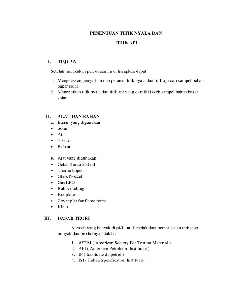 Laprak Tetap Titik Nyala Titik Api | PDF