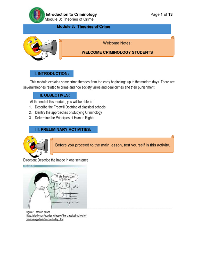 Crim 1 Module 3 | PDF | Criminology | Crimes