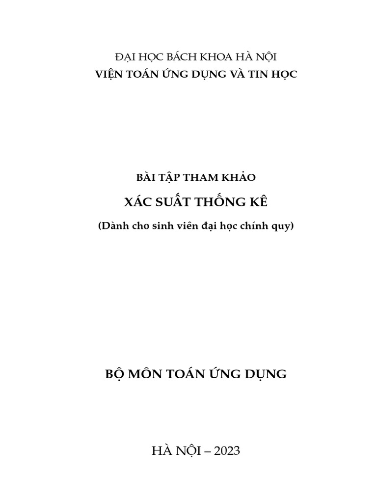 De Cuong XSTK | PDF