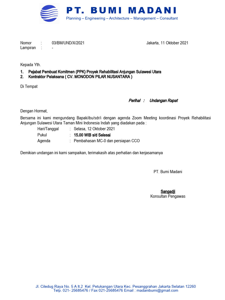 Undangan Rapat | PDF