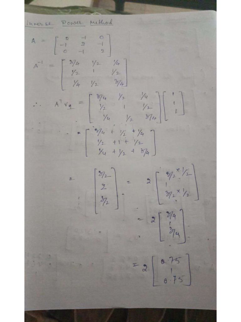 Inverse Power Method-2 | PDF