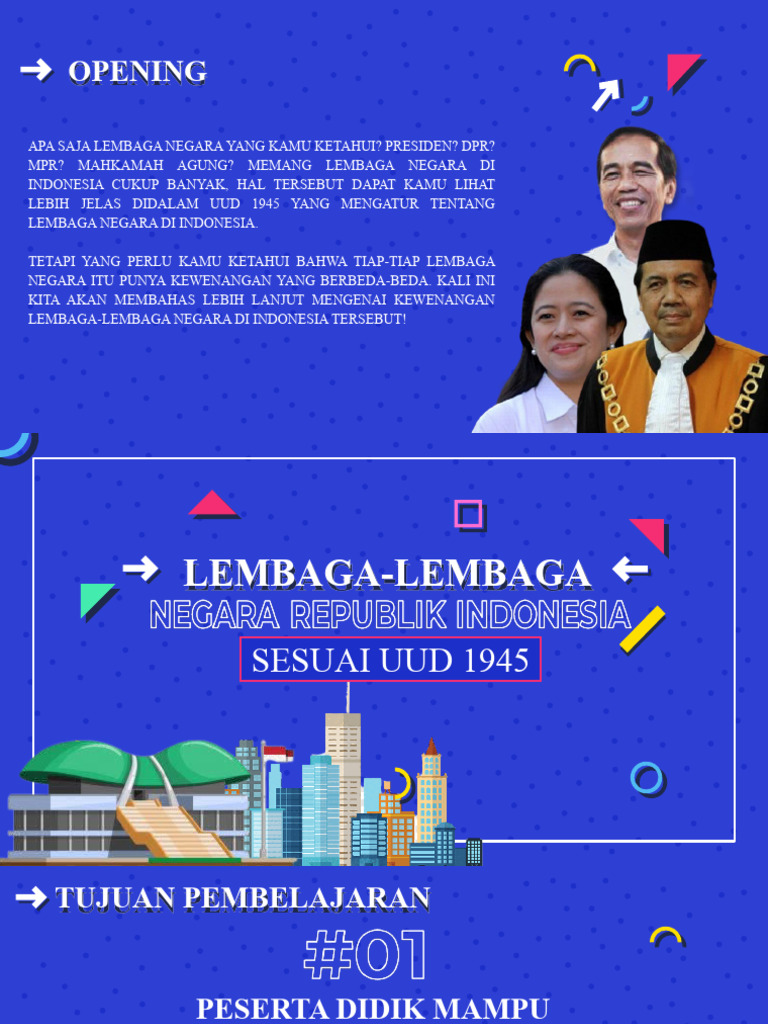 Lembaga Negara Menurut Uud 1945 PKN Kelas 10 | PDF