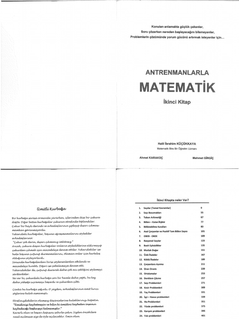Antrenmanlarla Matematik 2 Kitap | PDF