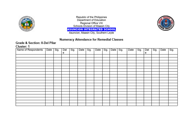 Attendance Remedial Class | PDF