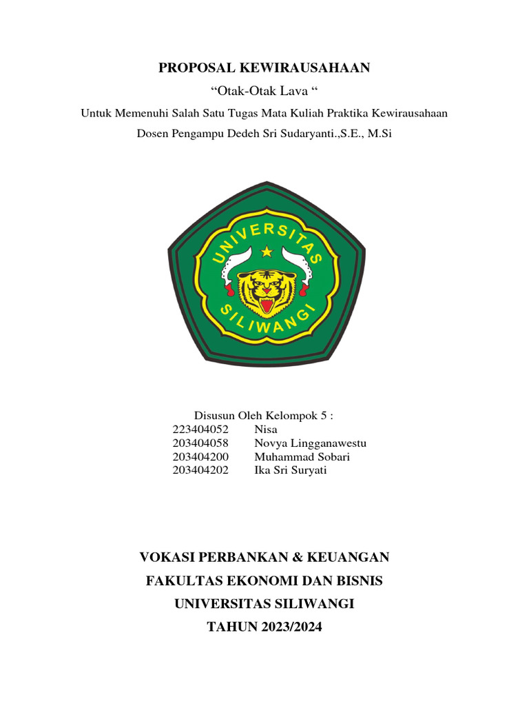 Proposal KWU Fix | PDF | Karier & Perkembangan | Bisnis