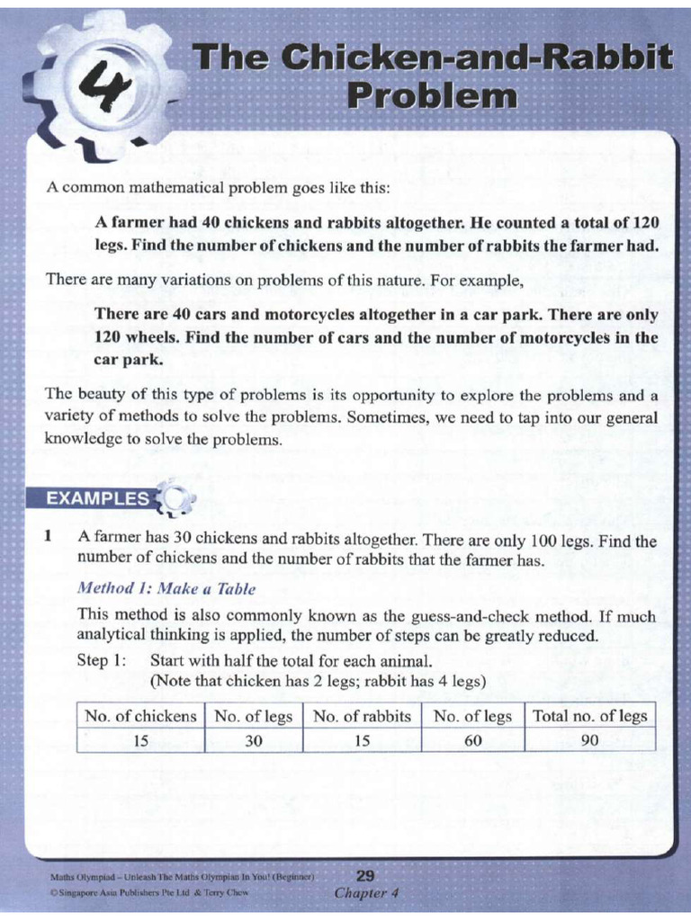 Chapter 4 The Chicken and Rabbit Problem | PDF