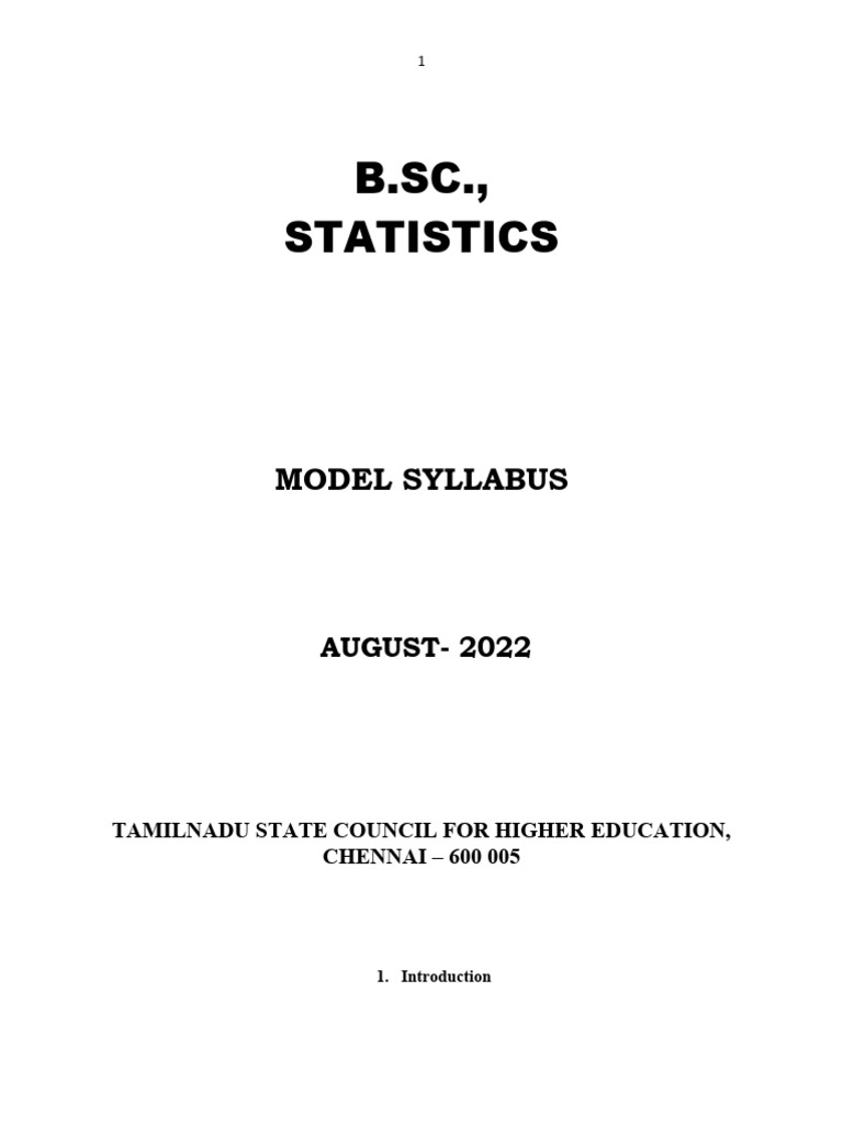 B.Sc. Statistics | PDF | Statistics | Probability Distribution