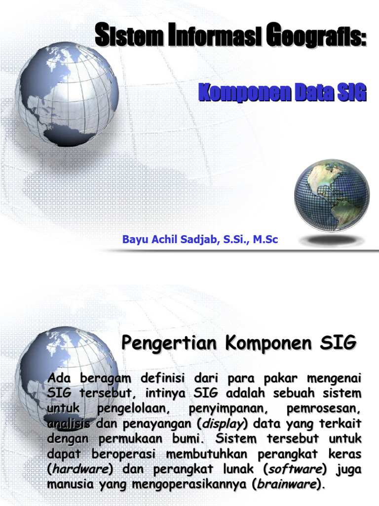 Komponen Data SIG | PDF