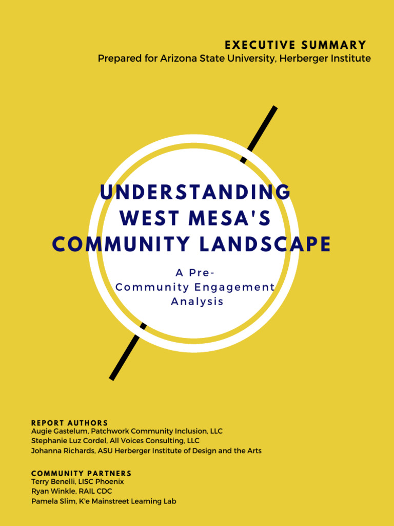 Executive Summary - Understanding West Mesa's Community Landscape - A ...