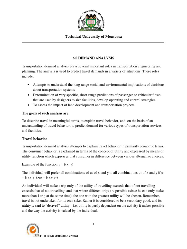 Demand Analysis PDF Dependent And Independent Variables