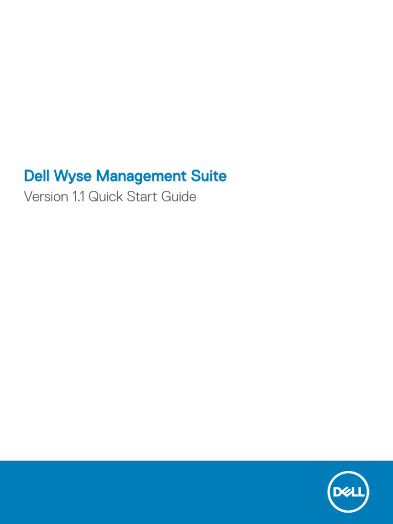 Dell Wyse Management Suite 1.1 QSG | PDF | Internet Explorer | Port ...