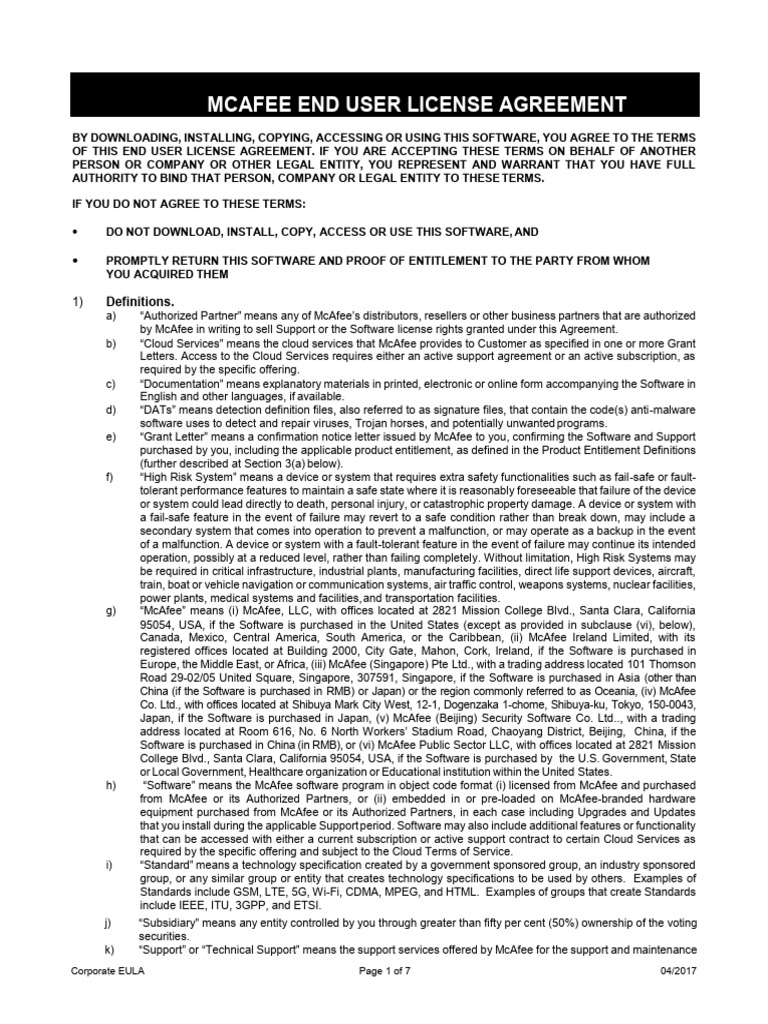 End User License Agreements en Us | PDF | Damages | Indemnity