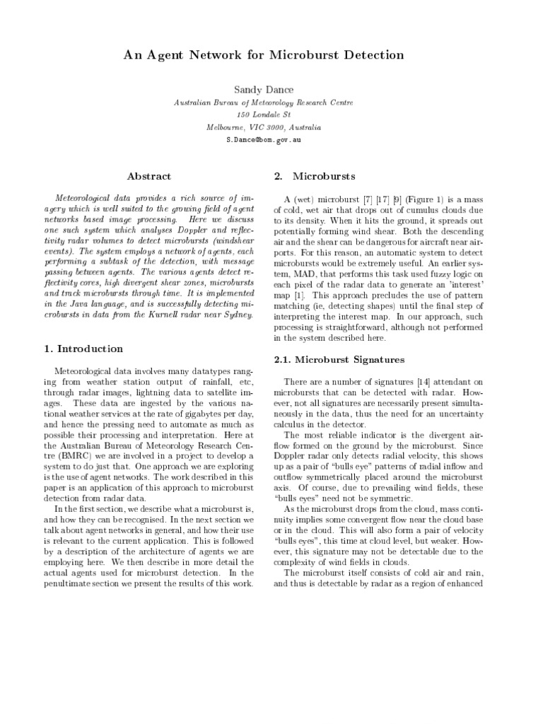 Microbursts: 2.1. Microburst Signatures | PDF | Weather | Cognitive Science