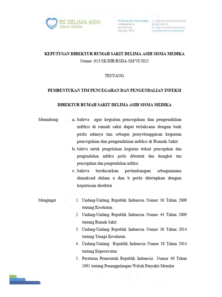 SK Pembentukan Tim Ppi | PDF