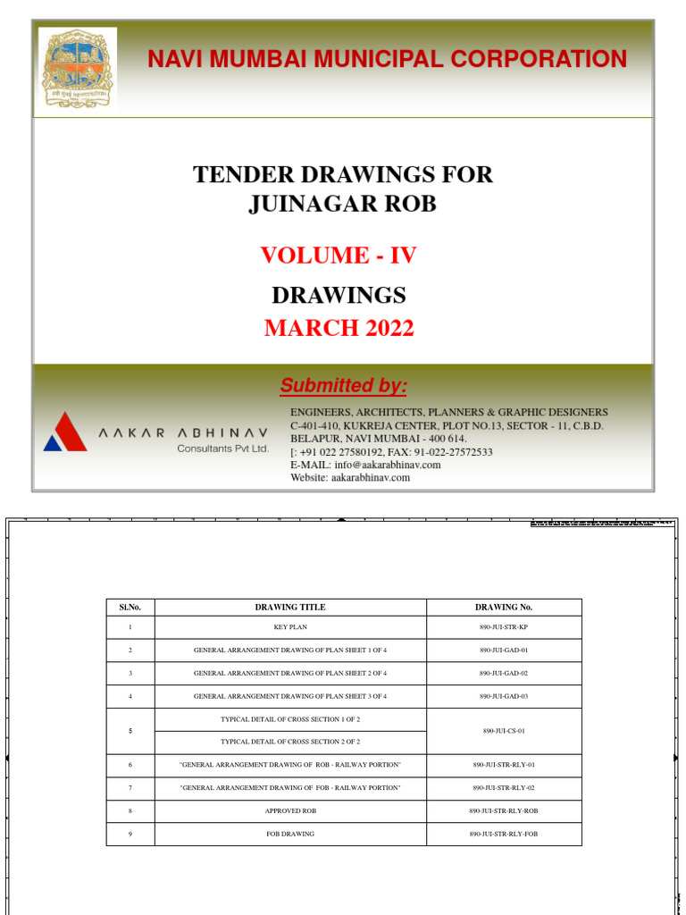 Juinagar ROB Tender Drawings | PDF