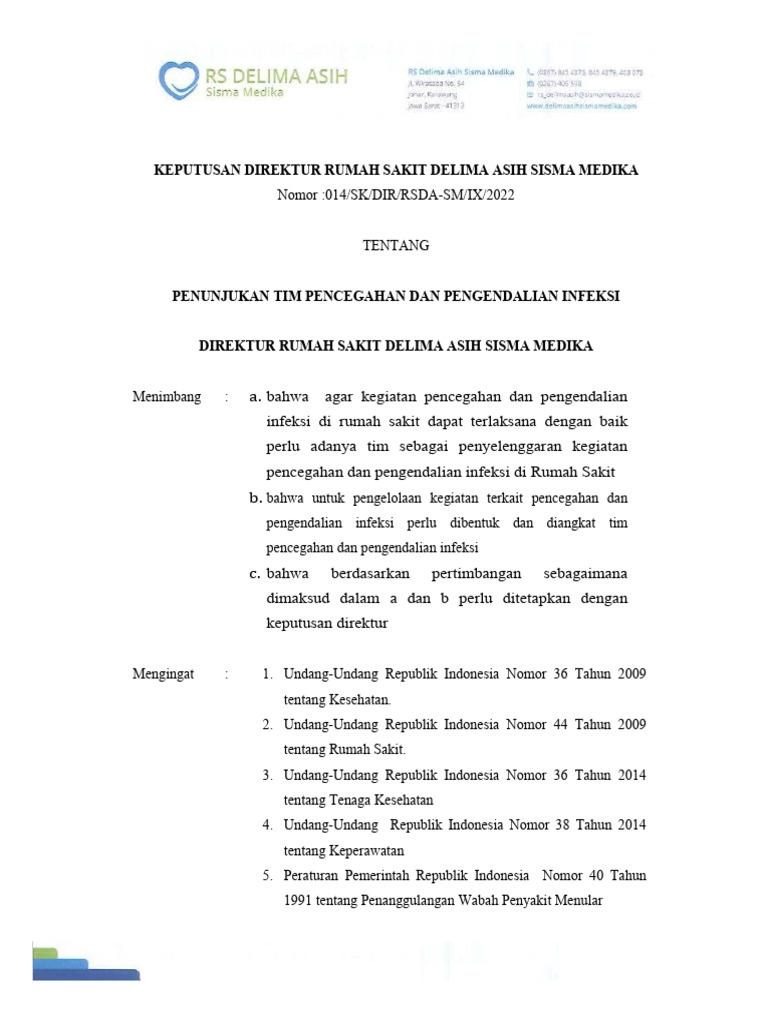 SK Penunjukan Tim Ppi | PDF