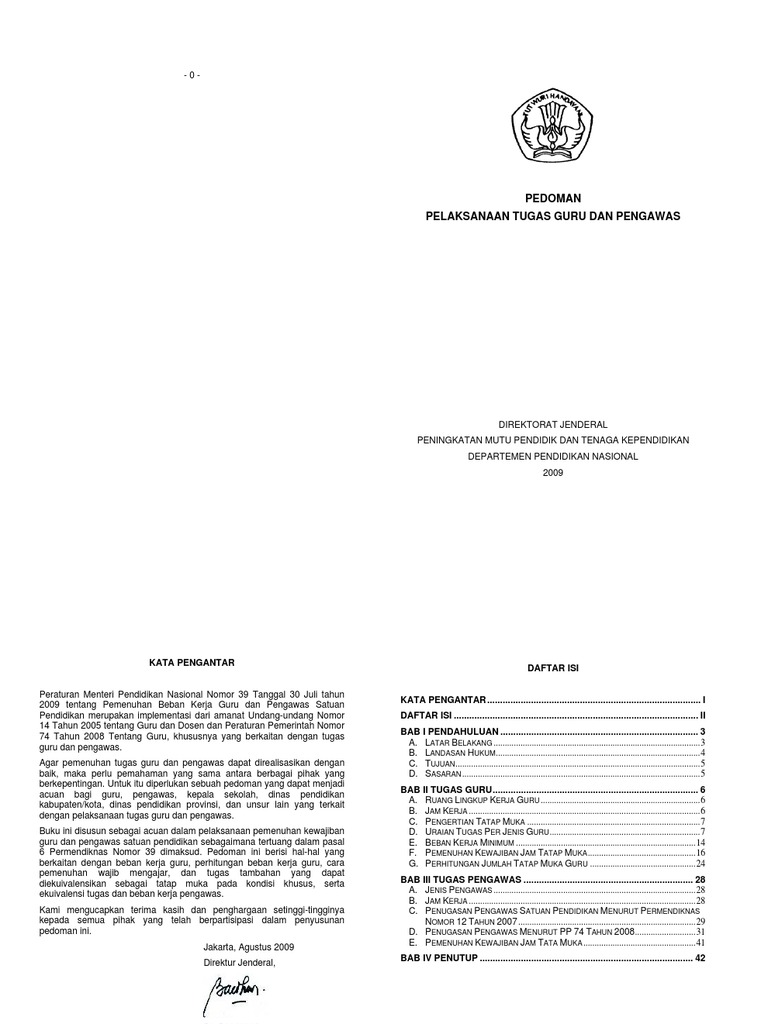 Beban Tugas Guru Dan Pengawas | PDF
