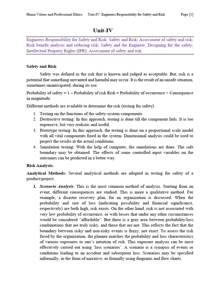 Unit 4 Hvpe | Download Free PDF | Intellectual Property | Risk