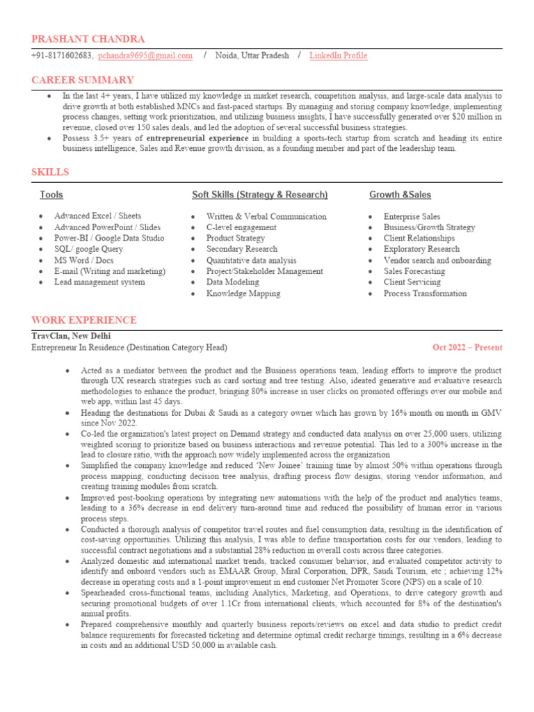 1.1 Res Analyst Prashant Chandra | PDF | Analytics | Data Analysis