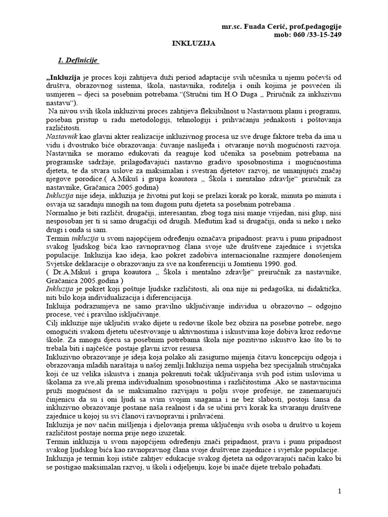 INKLUZIJA | PDF