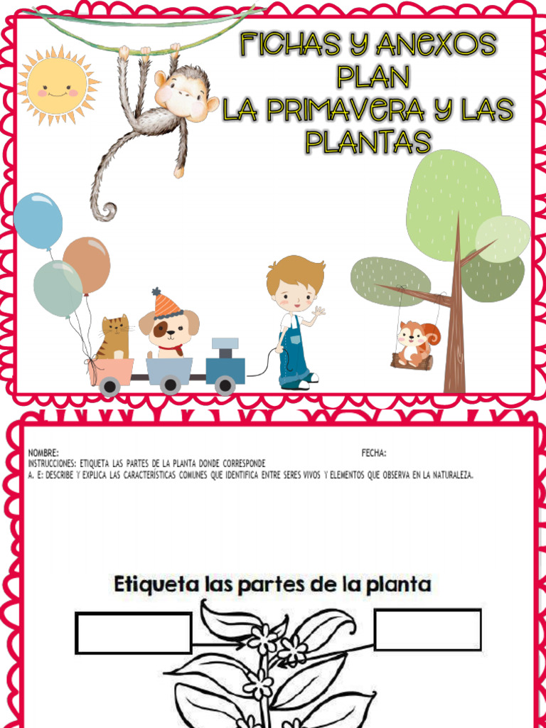 Fichas y Anexos LAS PLANTAS Y LA PRIMAVERA | PDF | Plantas | Botánica