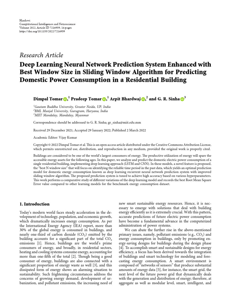 Deep Learning Neural Network Prediction System Enhanced With | PDF ...