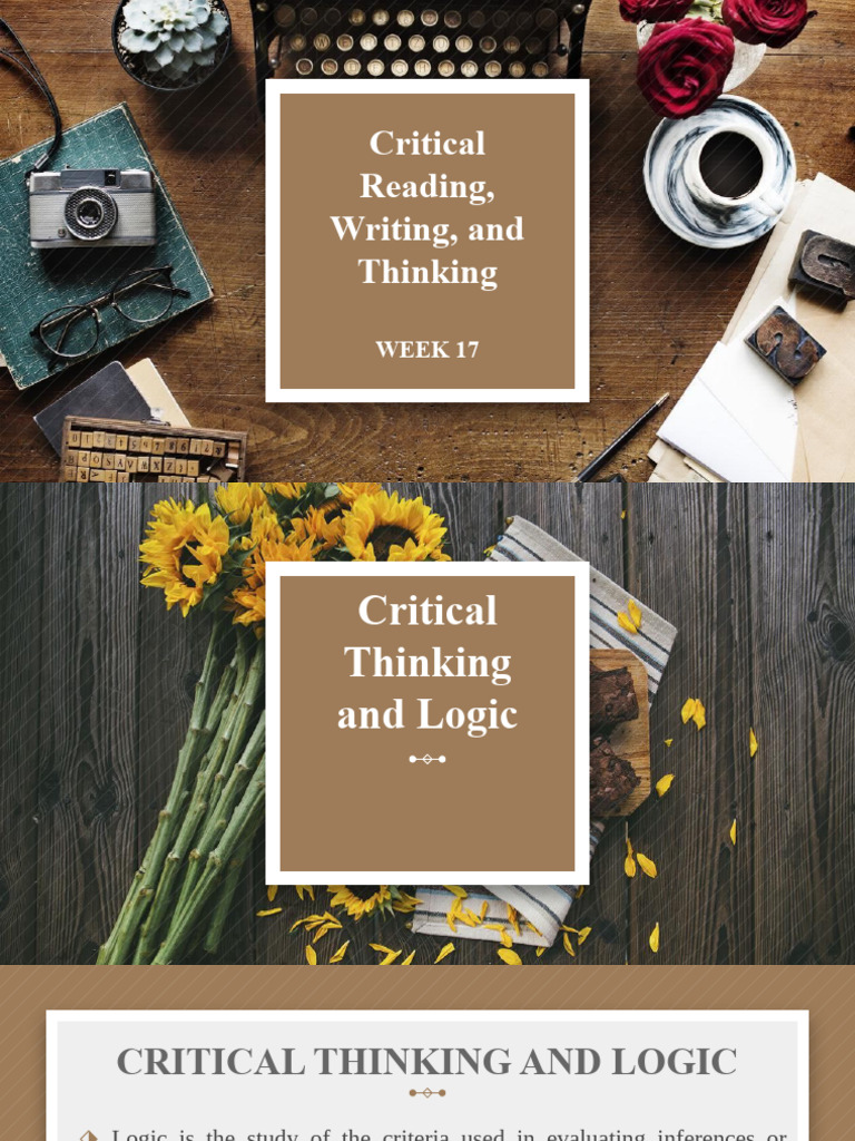 Understanding Critical Thinking and Logic | PDF | Argument | Logic