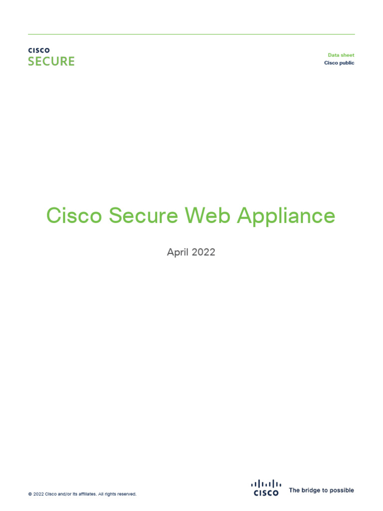 Cisco Secure Web Appliance Data Sheet | PDF | World Wide Web | Internet ...