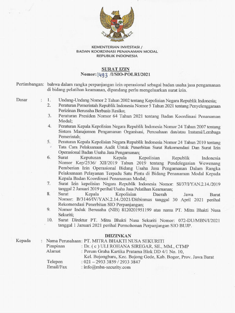 #5. Sio Pelatihan Keamanan | PDF