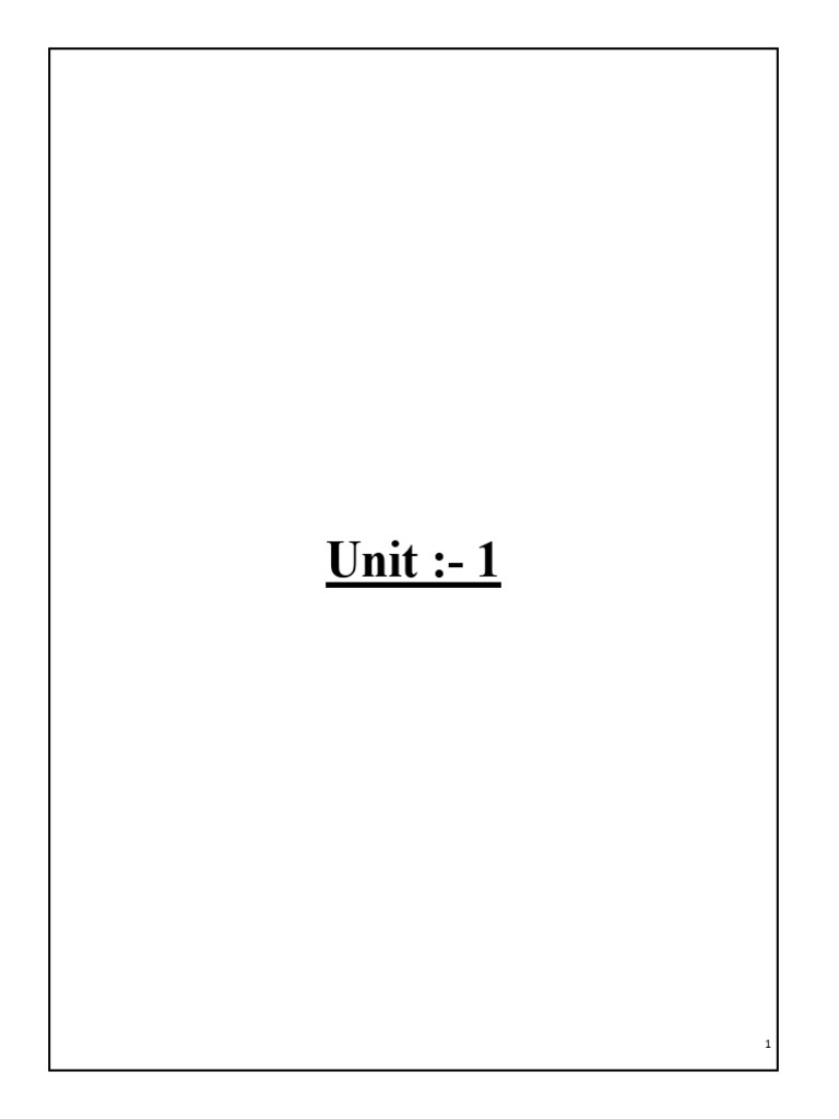 Unit 1 Pdf
