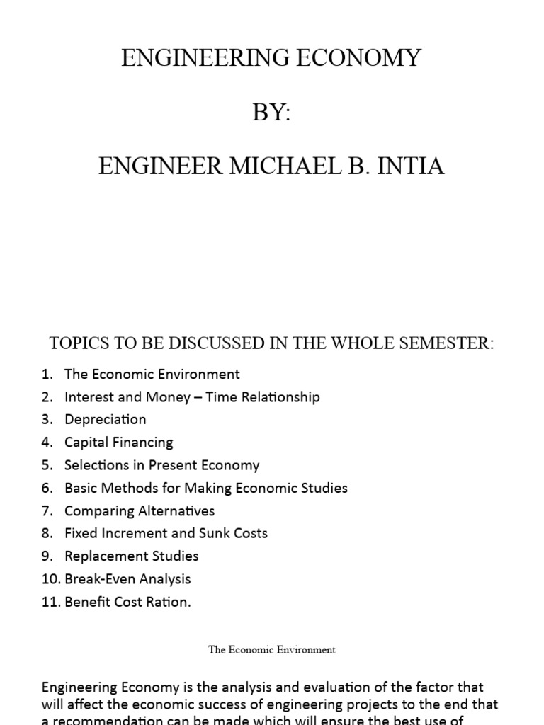 Engineering Economy For Video 1 | PDF | Demand | Interest
