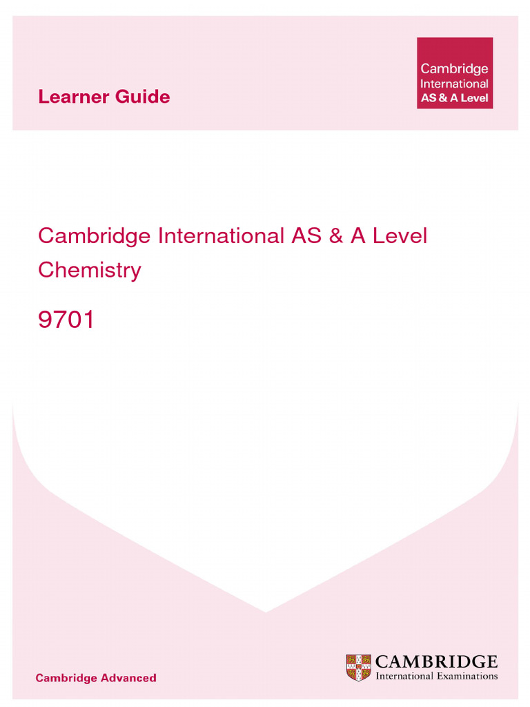 9701-Learner Guide | PDF | Molecules | Chemistry