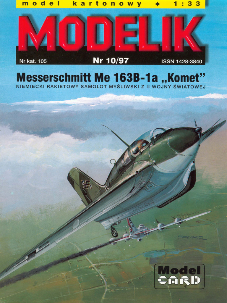 Model Card 105 - Messerschmitt Me-163B 'Komet' (1-33) | PDF