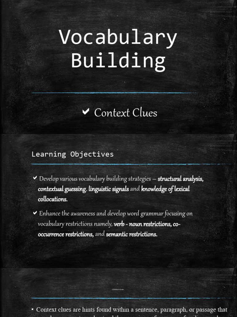 Context Clues - Lesson 1 | PDF | Vocabulary | Linguistics