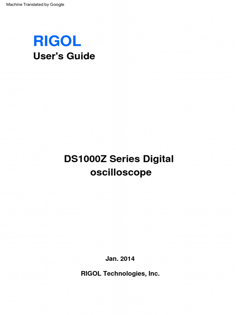DS1000Z UserGuide Español | PDF | Mains Electricity | Electromagnetism