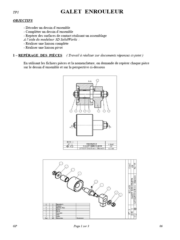 TP1 Galet Enrouleur | PDF | Ordinateurs | Technologie et ingénierie
