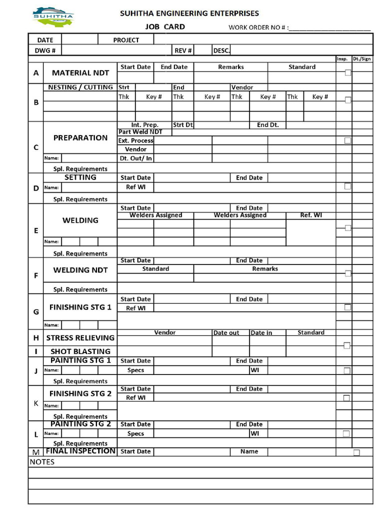 Job Card - See | PDF