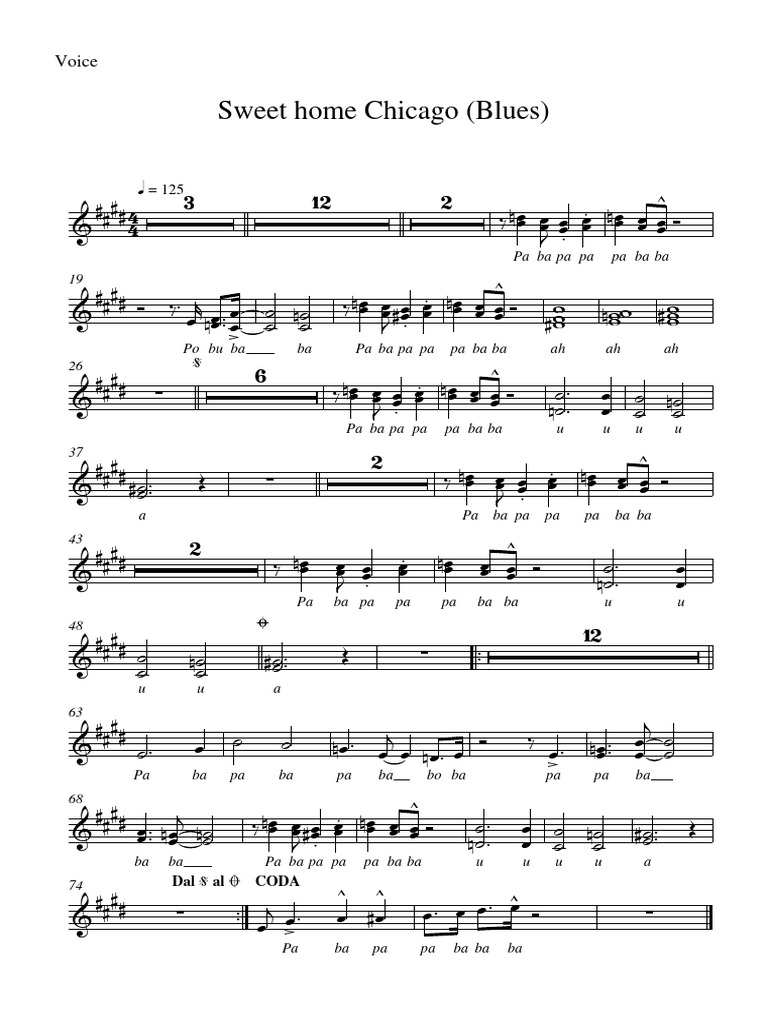 Sweet Home Chicago | PDF