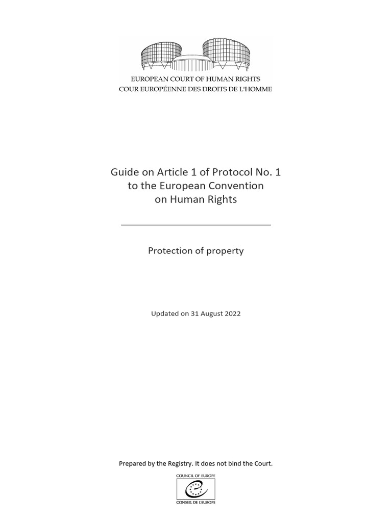 Guide Art 1 Protocol 1 ENG | PDF | European Convention On Human Rights ...