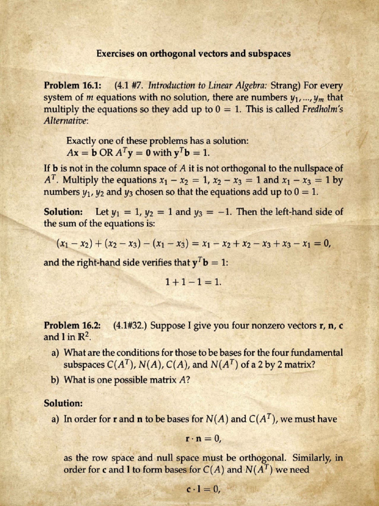 TUT 2 Solutions | PDF | Matrix (Mathematics) | Eigenvalues And Eigenvectors