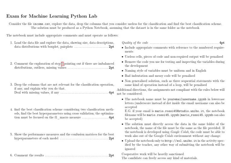 Ml Python Lab Pdf Python Programming Language Statistical Classification 7977