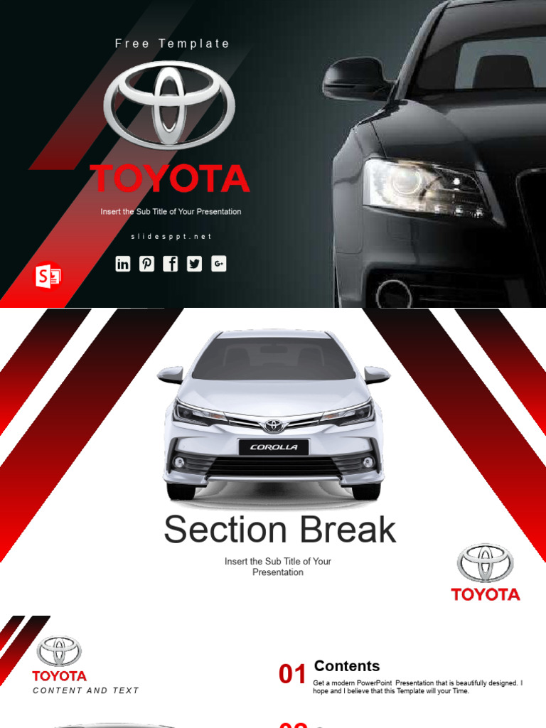 Toyota Presentation Template Download | PDF | Toyota | Microsoft Power ...