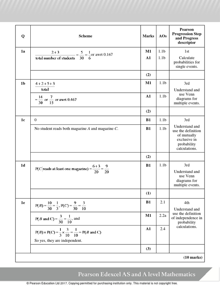 As Applied Unit 3 Probability MS | PDF | Statistics