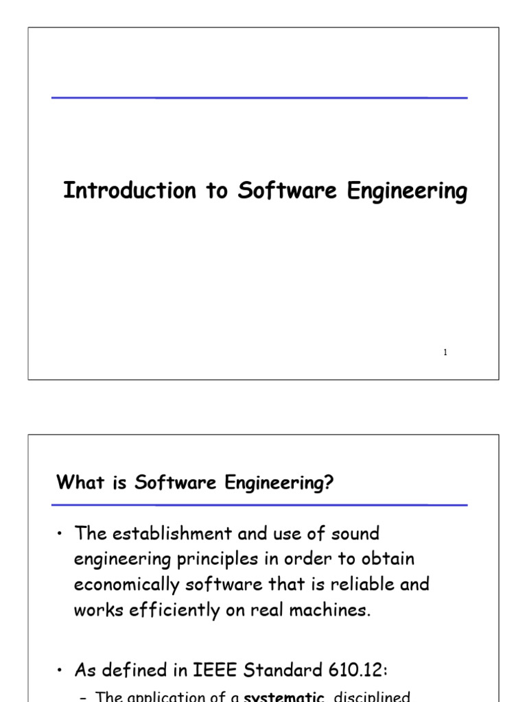 Introduction To Software Engineering | PDF | Interface (Computing) | Software