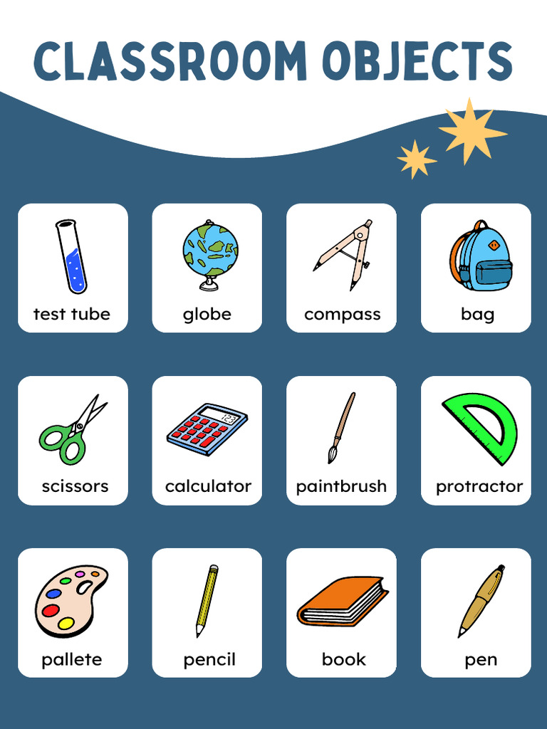 Classroom Objects List | PDF