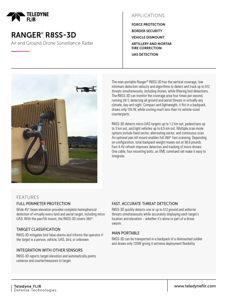 Ranger R8SS-3D Datasheet | Download Free PDF | Unmanned Aerial Vehicle | Wireless