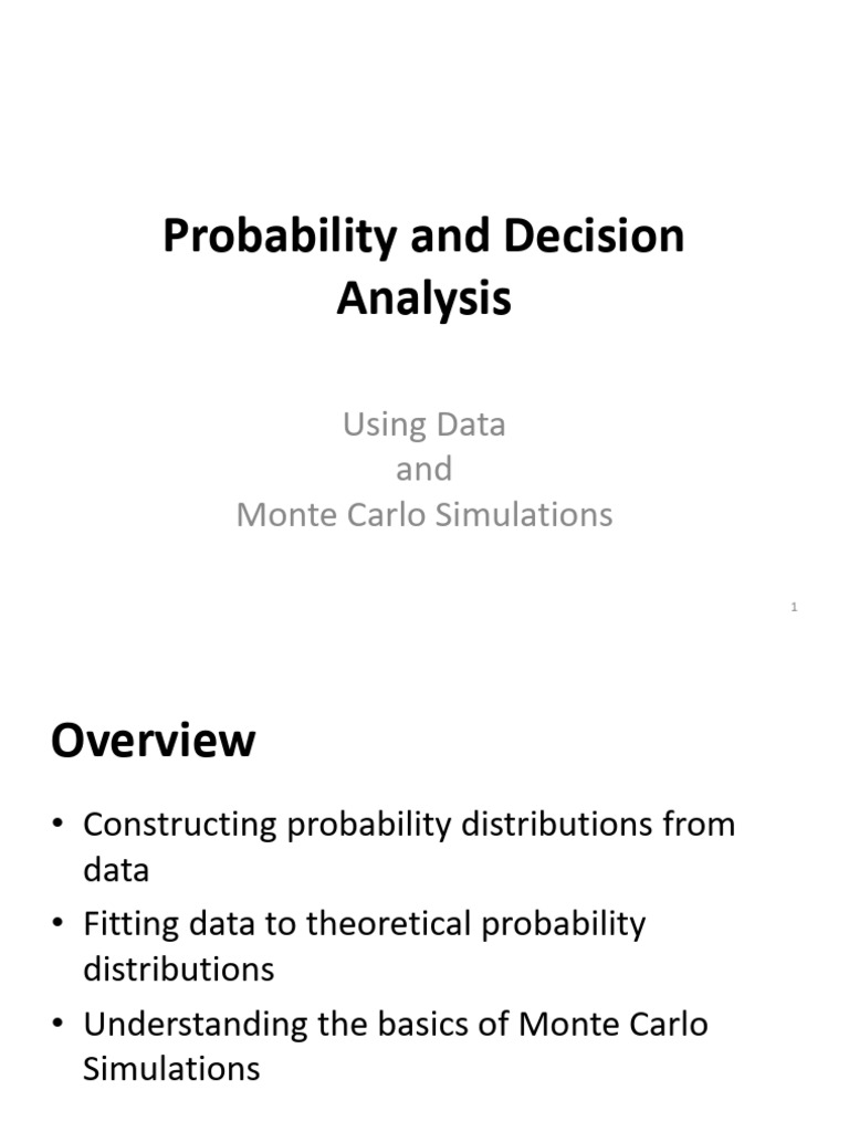 Probability & Monte Carlo Analysis | PDF | Probability Distribution | Standard Deviation