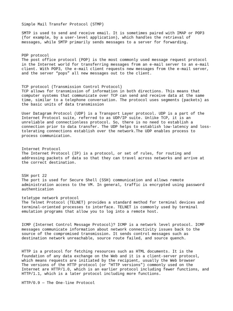 Protocols | PDF | Computer Network | Internet Protocol Suite